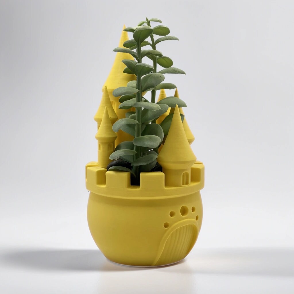 Cute Castle Planter Castle Pot Cartoon Castle Planter Novelty Castle ...