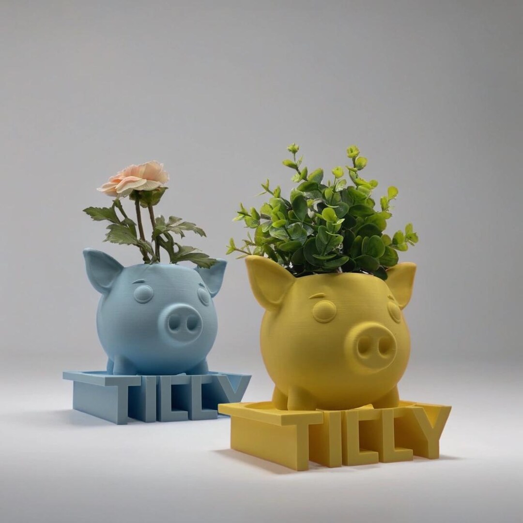 Custom Pig Planter | Custom Pig Pot | Personalized Piggy Planter ...