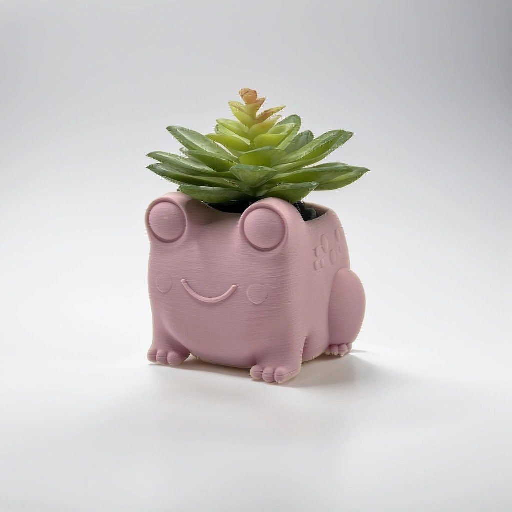 Frog Cute Planter Frog Cute Pot Cartoon Frog Planter Novelty Cute ...