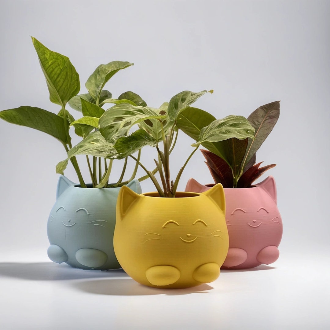 Kitten Planter | Kitten Pot | Kids Kitten Planter | Cute Kitten Planter ...