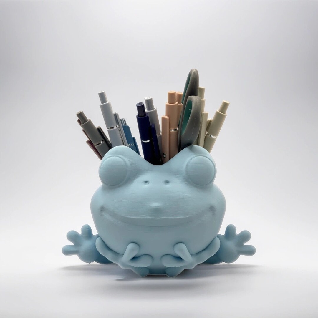Frog Desk Organizer Frog Pen Holder Frog Office Organizer Novelty Pen ...