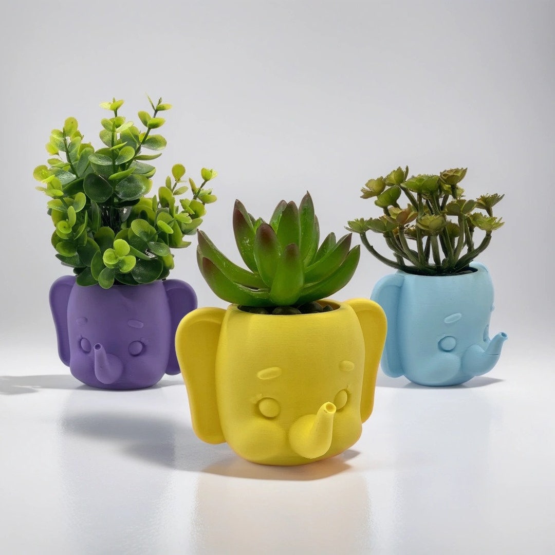 Elephant Head Planter | Elephant Head Pot | Kids Elephant Planter | Zoo ...