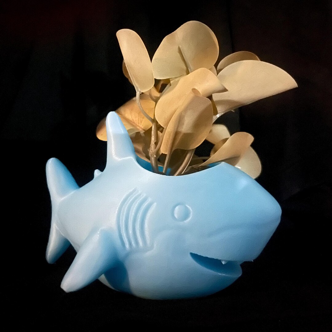 Glowing Shark Planter Glow in the Dark Planter Glow in the Dark Shark ...
