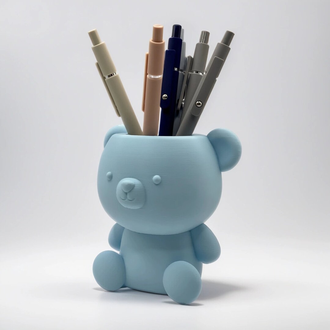 Teddy Bear Desk Organizer | Teddy Bear Pen Holder | Teddy Bear Office ...