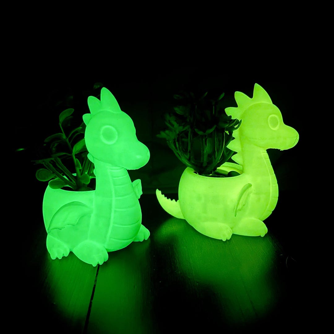 Glowing Dragon Planter | Glow in the Dark Planter | Glow in the Dark ...