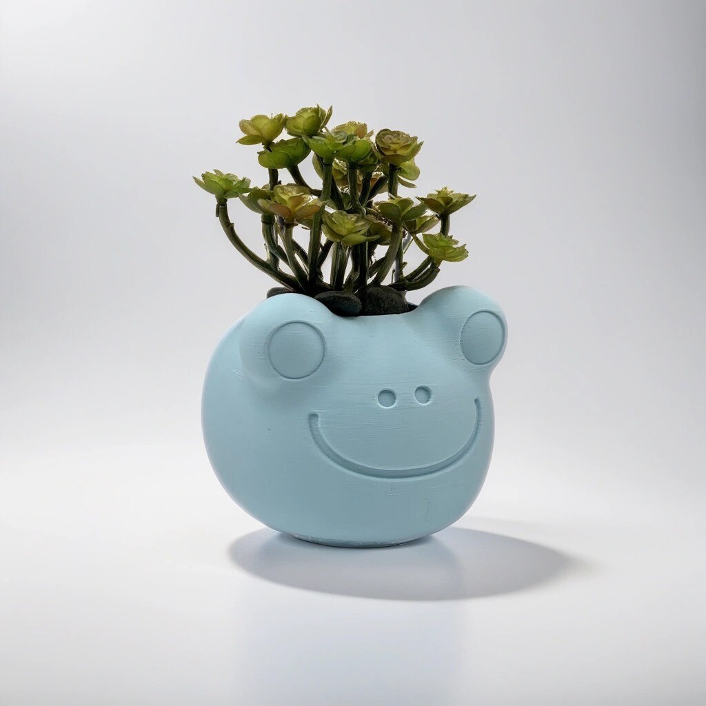 Frog Head Planter Frog Head Pot Cartoon Frog Head Planter Novelty Cute ...