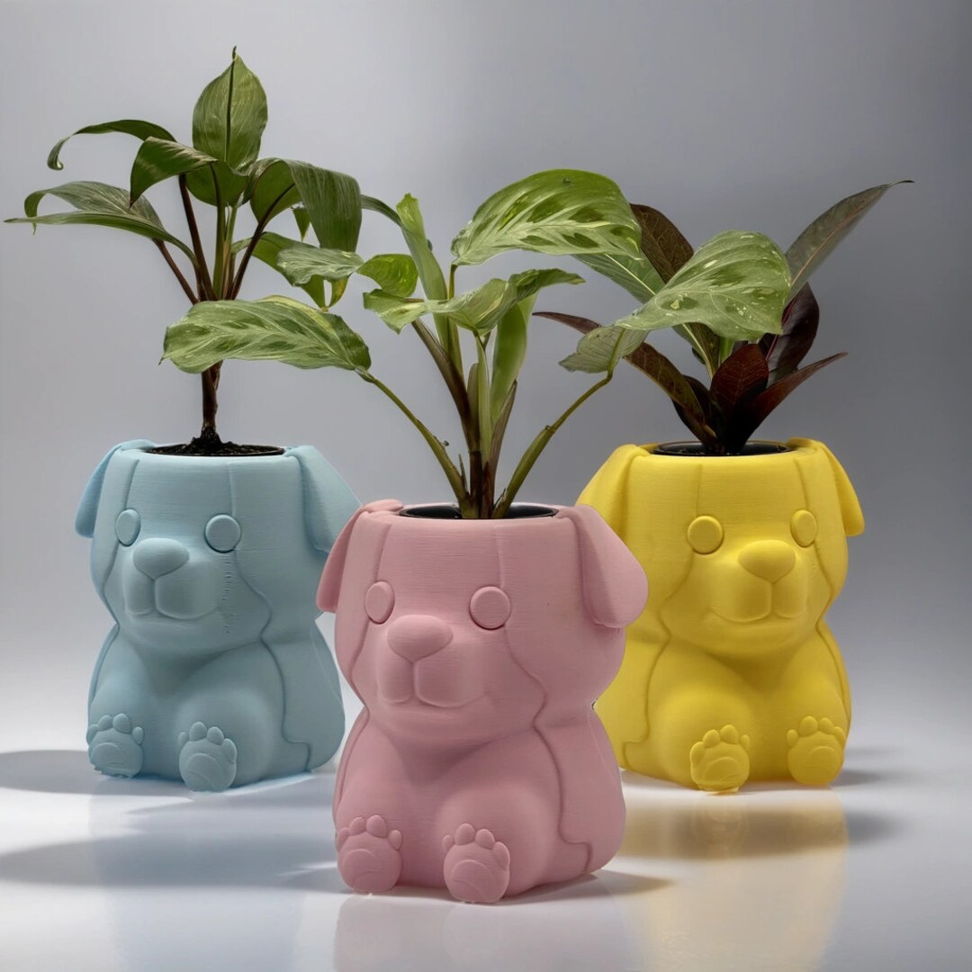 Puppy Planter Dog Planter Kids Puppy Planter Cute Dog Planter Cute ...