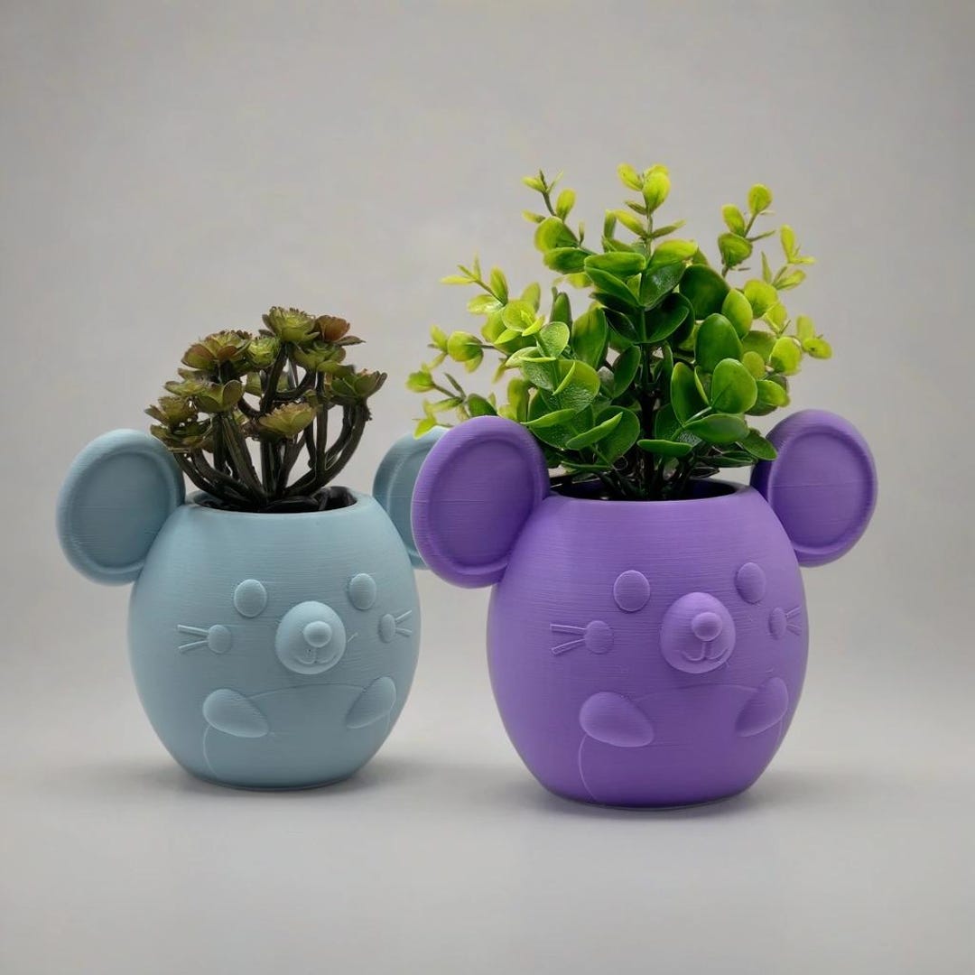 Mouse Planter | Mouse Pot | Kids Mouse Planter | Cute Rodent Pot | 3D ...
