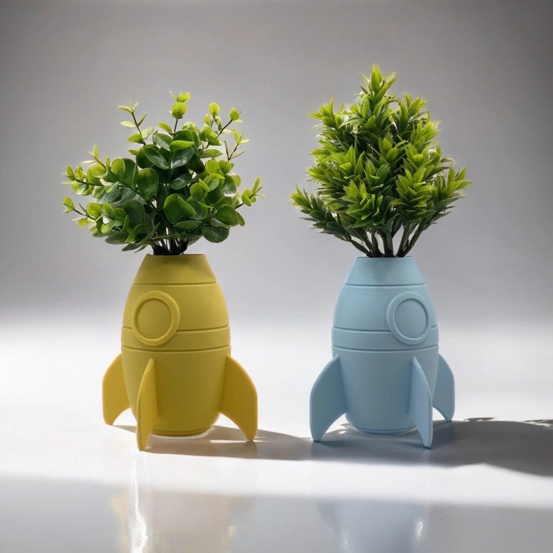 Rocket Planter Rocket Pot Cool Planter Space Planter Rocket Plant Pot ...