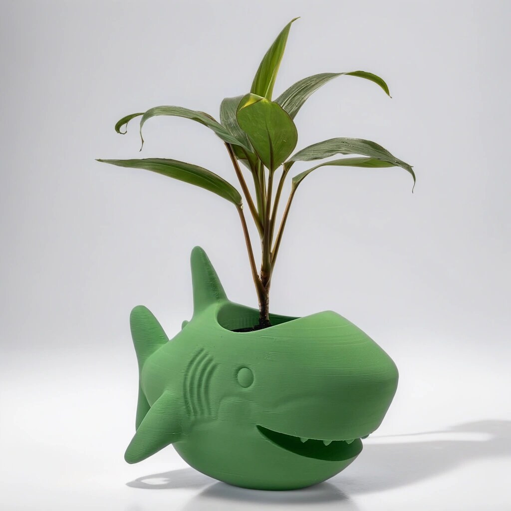 Shark Planter Shark Pot Kids Shark Planter Cute Shark Planter Cute ...