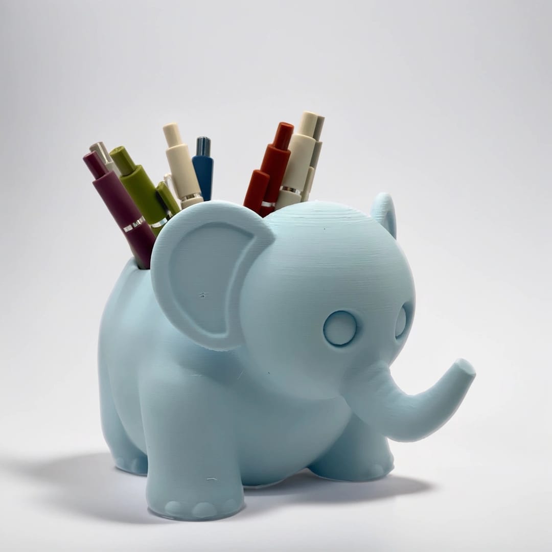 Elephant Desk Organizer | Elephant Pen Holder | Elephant Office ...