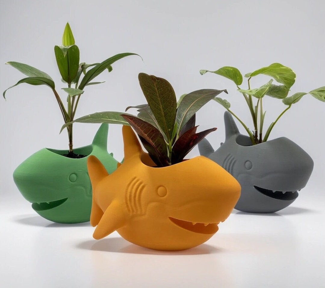 Shark Planter | Shark Pot | Kids Shark Planter | Cute Shark Planter ...