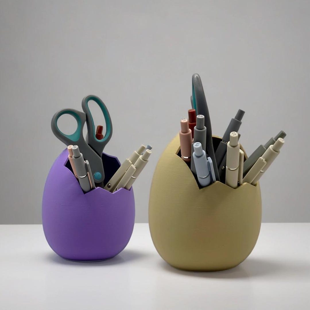 Egg Pen Holder Egg Desk Organiser Egg Office Organiser Whimsical Pen ...
