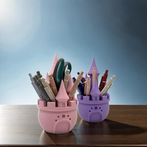 Castle Desk Organizer | Castle Pen Holder | Castle Office Organizer ...