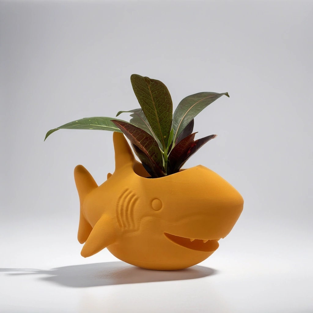 Shark Planter Shark Pot Kids Shark Planter Cute Shark Planter Cute ...