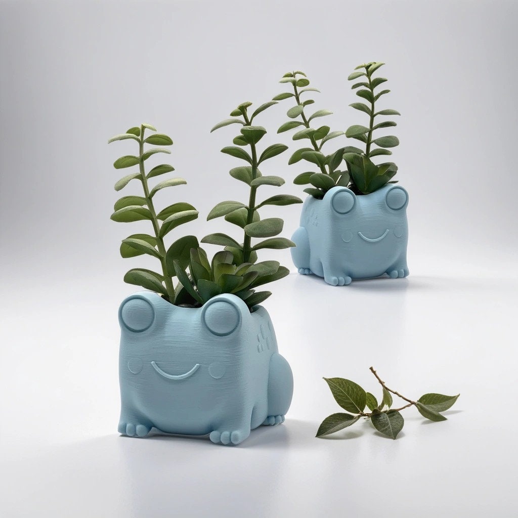 Frog Cute Planter Frog Cute Pot Cartoon Frog Planter Novelty Cute ...