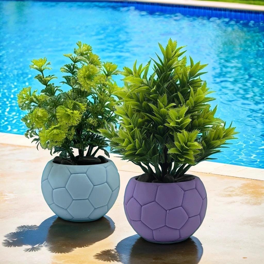 Soccer Ball Planter Soccer Ball Pot Cartoon Soccer Ball Planter Novelty ...