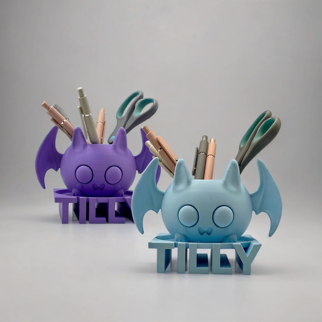 Custom Bat Desk Organiser | Bat Shaped Storage Box | Custom Bat Holder ...