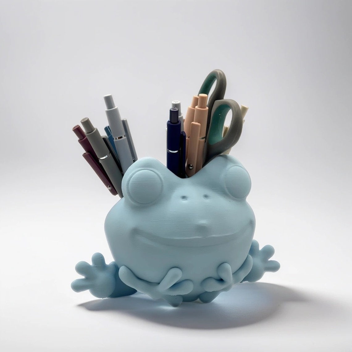 Frog Desk Organizer Frog Pen Holder Frog Office Organizer Novelty Pen ...