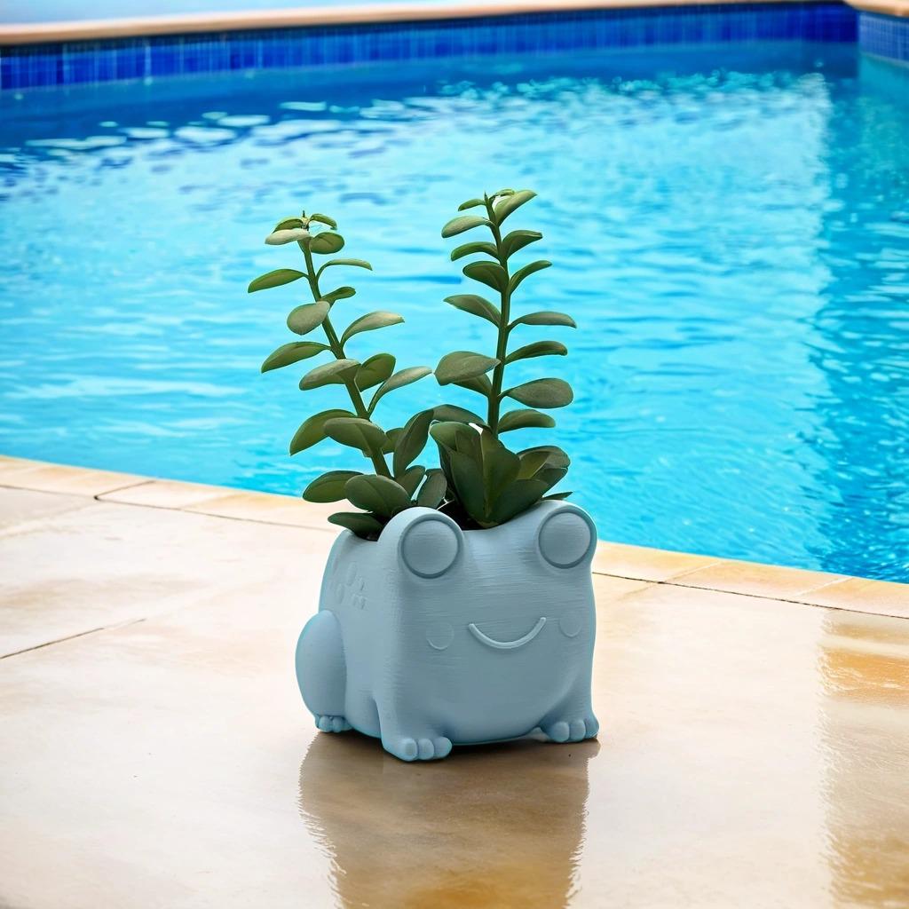 Frog Cute Planter Frog Cute Pot Cartoon Frog Planter Novelty Cute ...