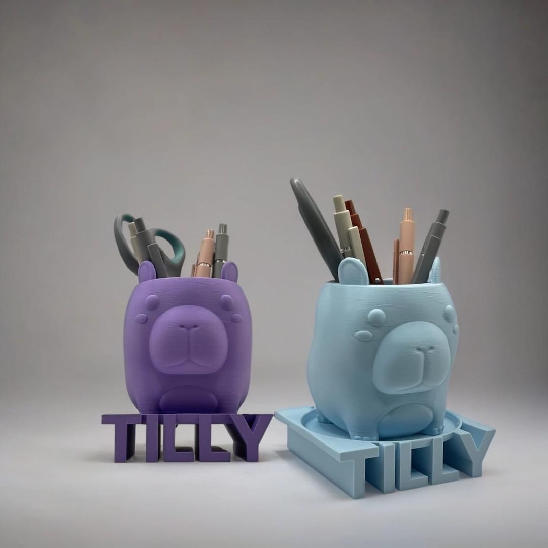 Custom Capybara Pen Holder | Custom Capybara Desk Organizer | Custom ...