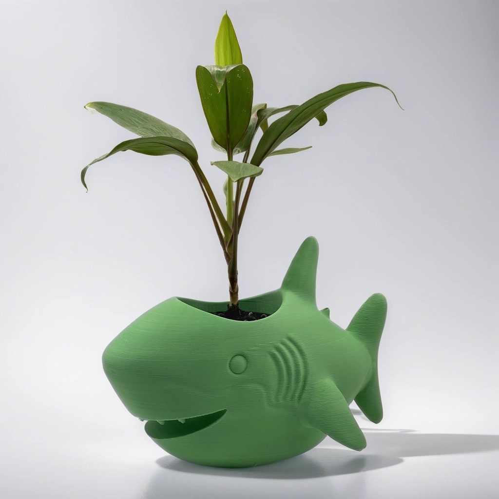 Shark Planter Shark Pot Kids Shark Planter Cute Shark Planter Cute ...