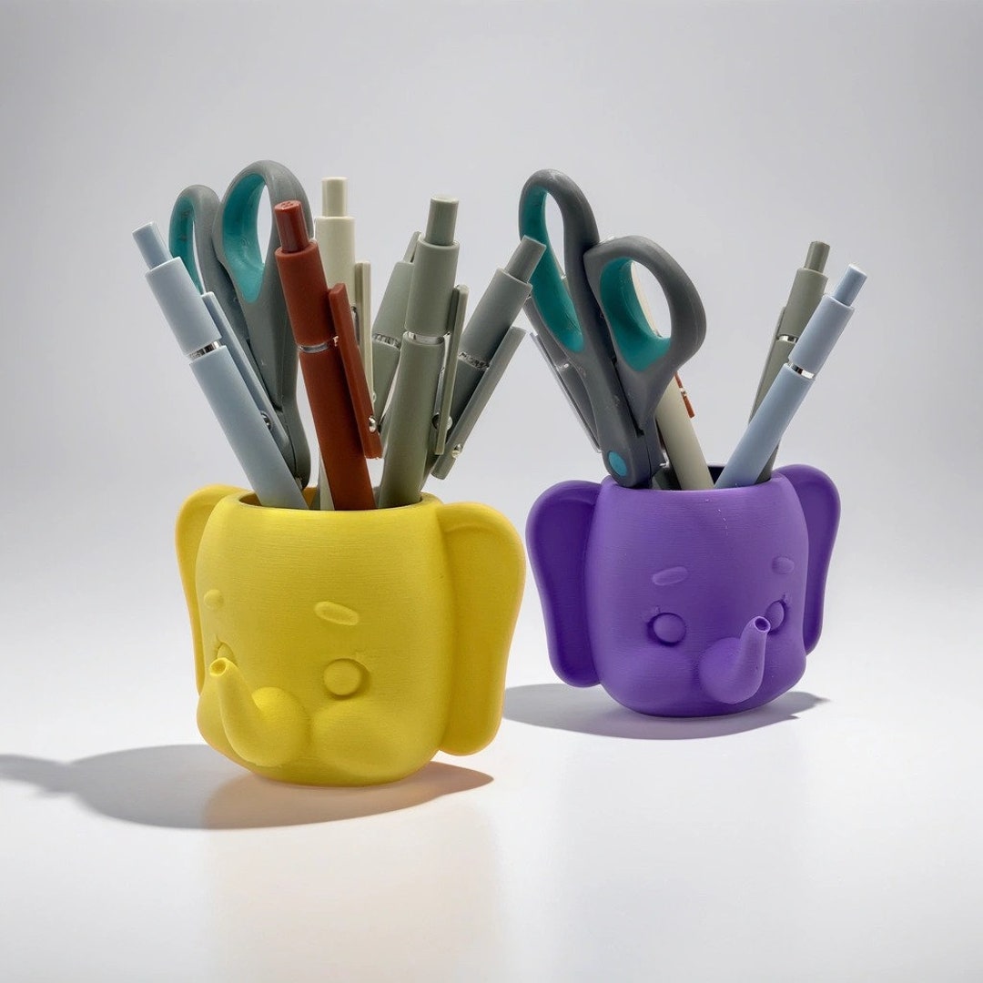 Elephant Desk Organizer | Elephant Pen Holder | Elephant Office ...