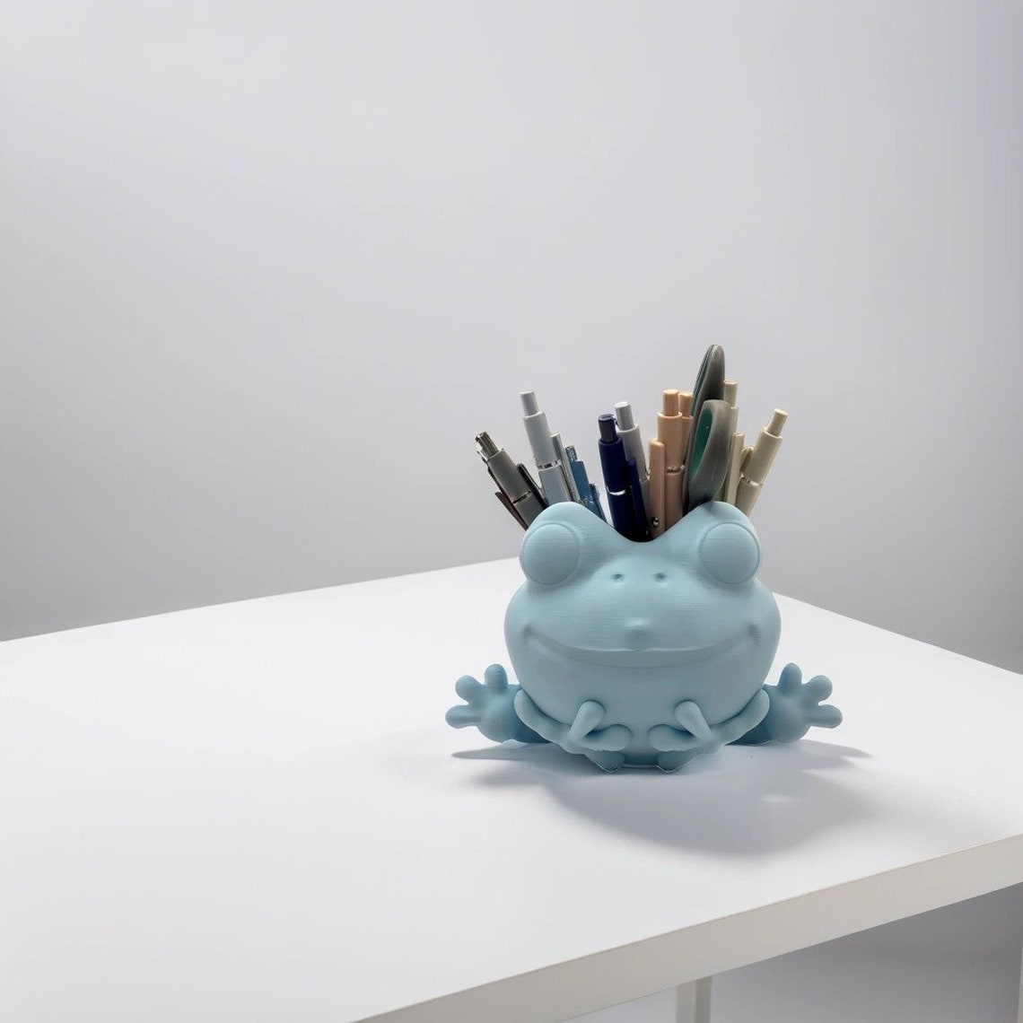 Frog Desk Organizer Frog Pen Holder Frog Office Organizer Novelty Pen ...