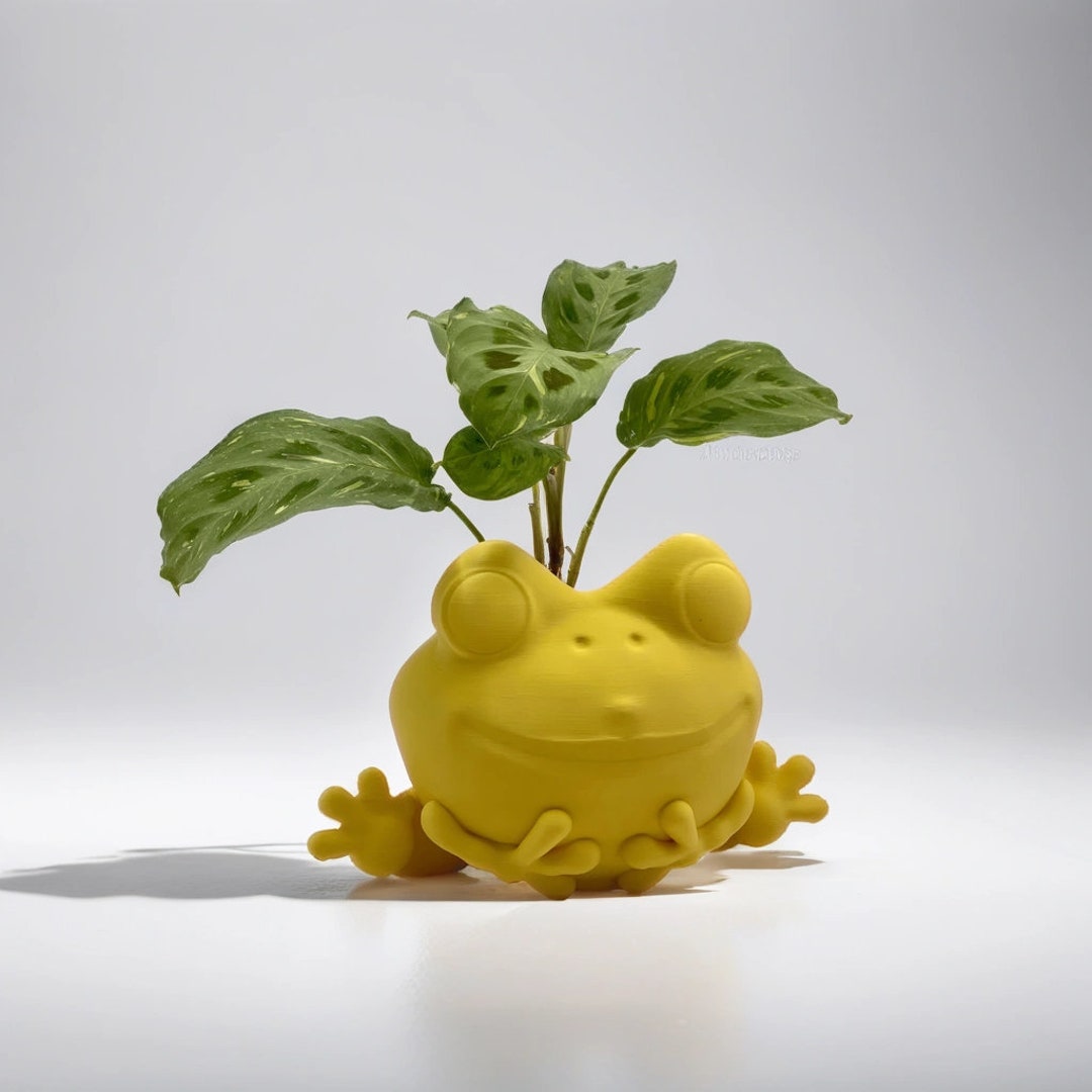 Frog Planter Frog Pot Kids Frog Planter Cute Frog Planter Cute Animal ...