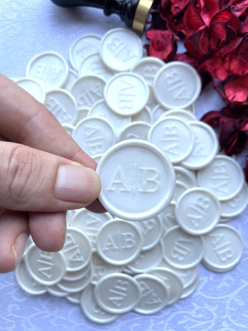 Handmade Wedding Wax Seal Stickers: Custom Logo, 40 Colors - Etsy UK