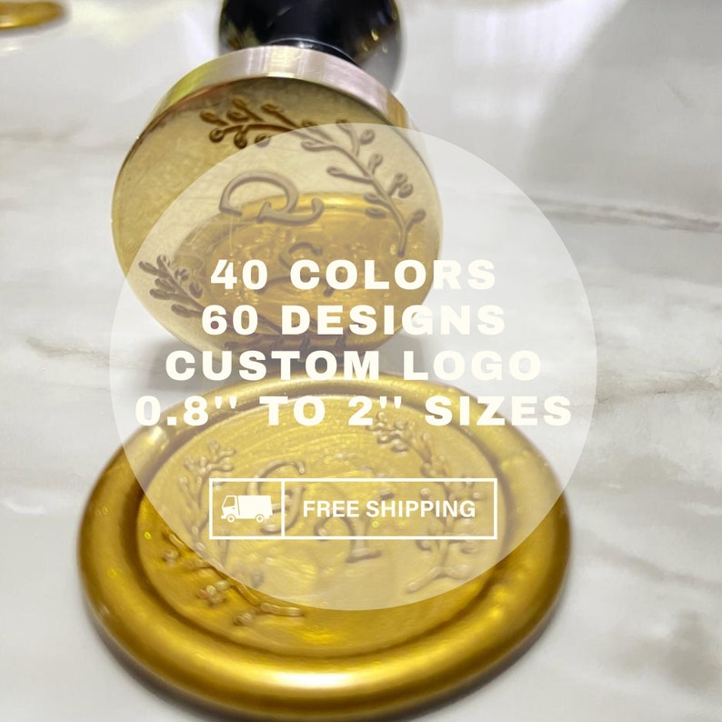 Handmade Wedding Wax Seal Stickers: Custom Logo, 40 Colors - Etsy UK