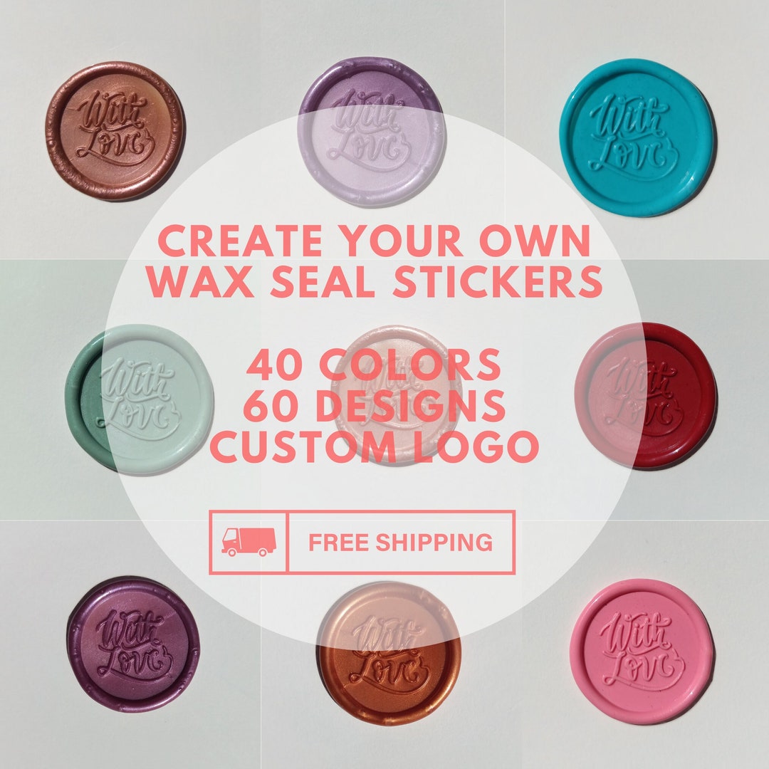Personalized Wax Seals Stickers, Create Your Own Wax Seal, Custom ...