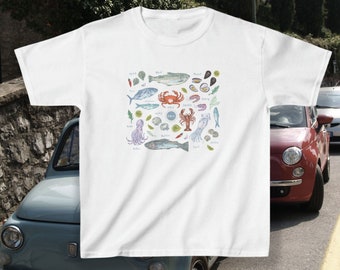 Seafood Baby Tee Tinned Fish 90s Baby Tee Coastal Grandma Sardines ...