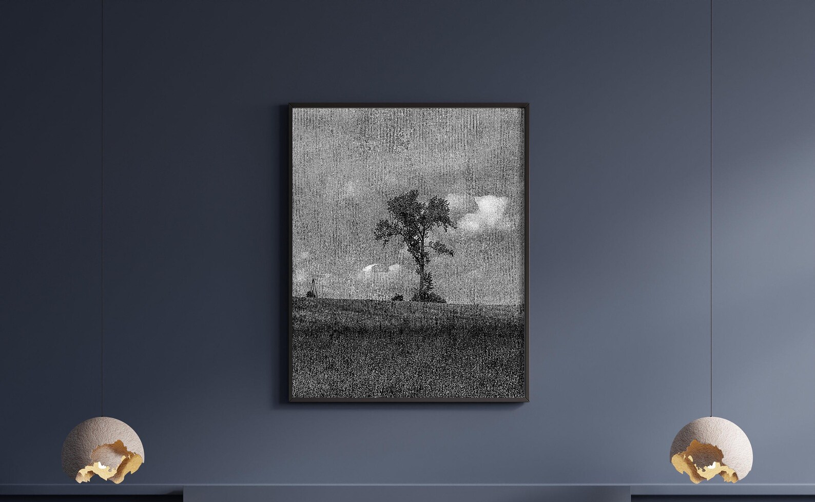 Lonely Tree Landscape Printable Home Decor Solitary Nature Digital Wall ...