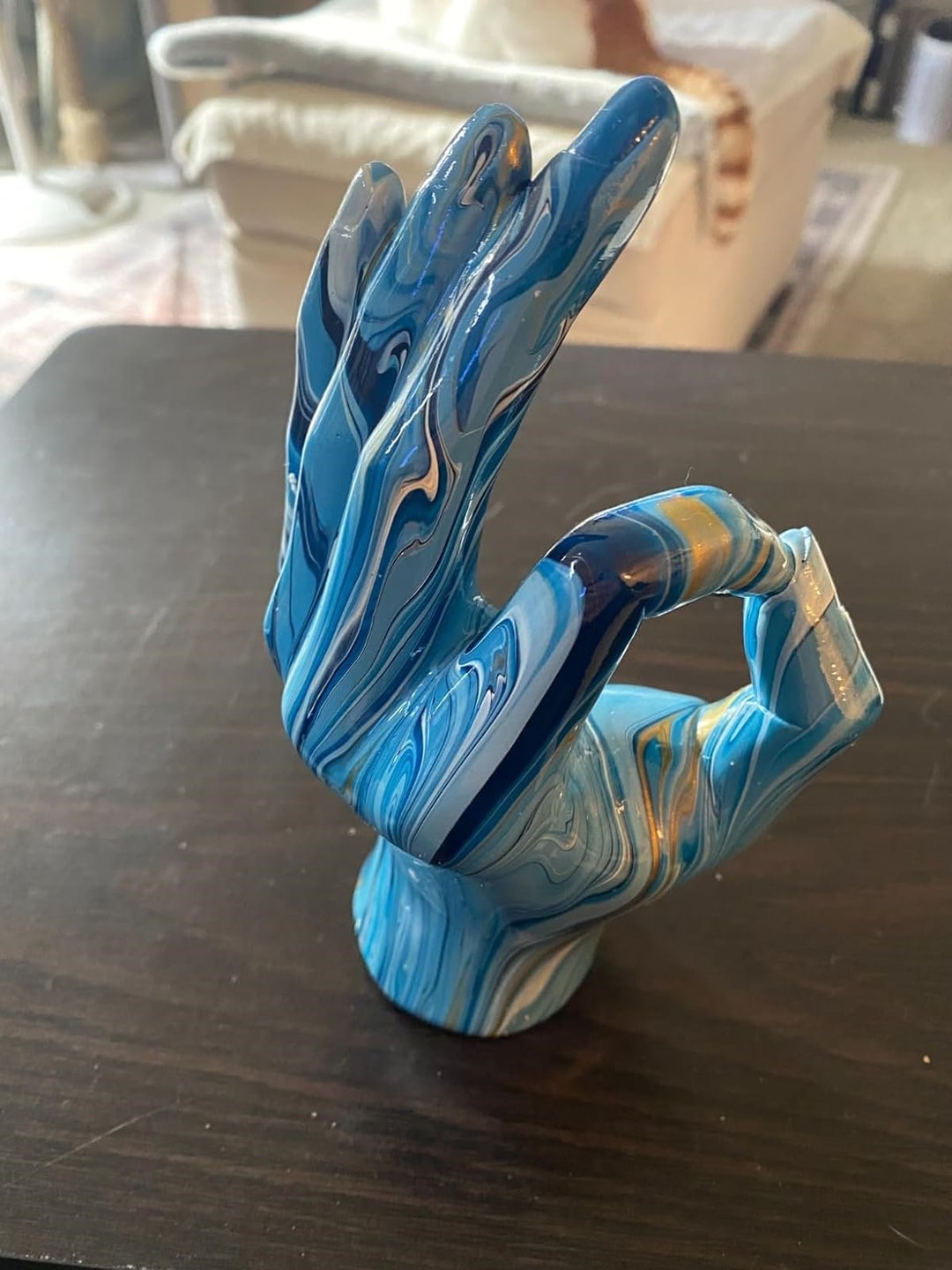 Abstract Modern Art Figurine Home Decor Hand Statues Finger Gesture for ...