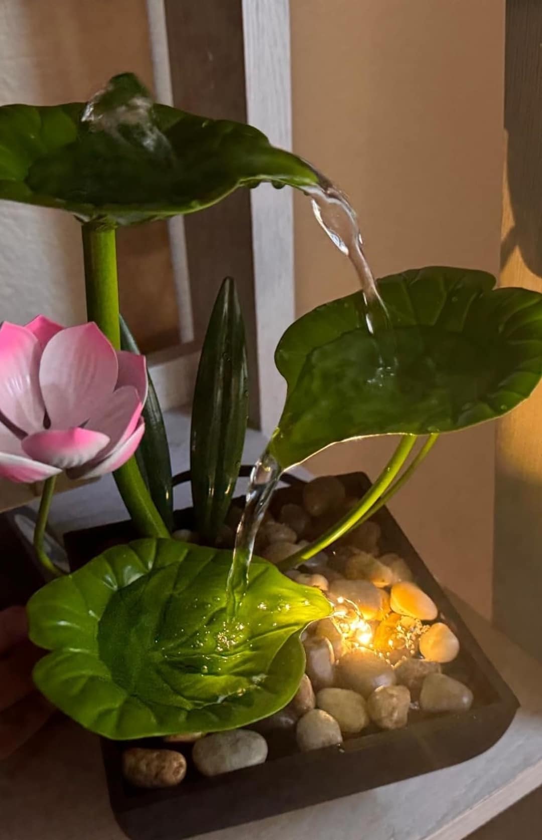 Indoor Waterfall Fountain Relaxation Tabletop Fountain 3-tier Lotus ...