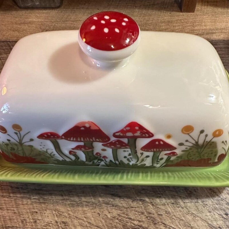 Red Butter Dish - Etsy