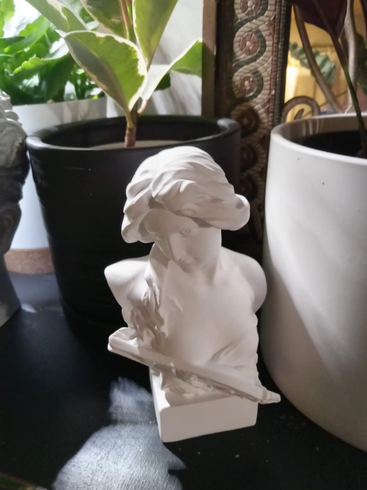 Coffee Table Centerpiece Greek Goddess Statue Decor White Resin Artemis ...