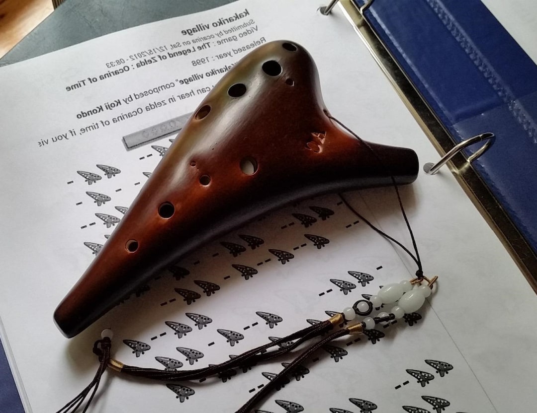 Straw Fire Masterpiece Forest Whisper Alto C Ceramic Ocarina 12 Hole ...