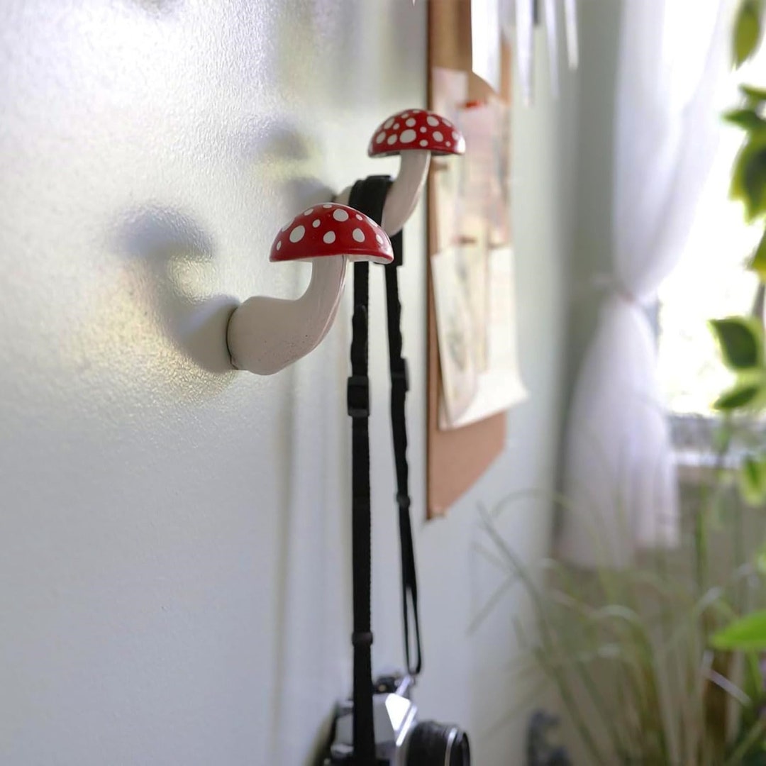 1 Piece Wall Mount Mushroom Wall Hook Decor Coat and Towel Hook ...