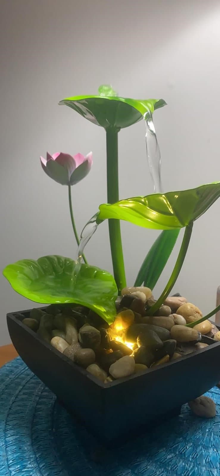 Indoor Waterfall Fountain Relaxation Tabletop Fountain 3-tier Lotus ...