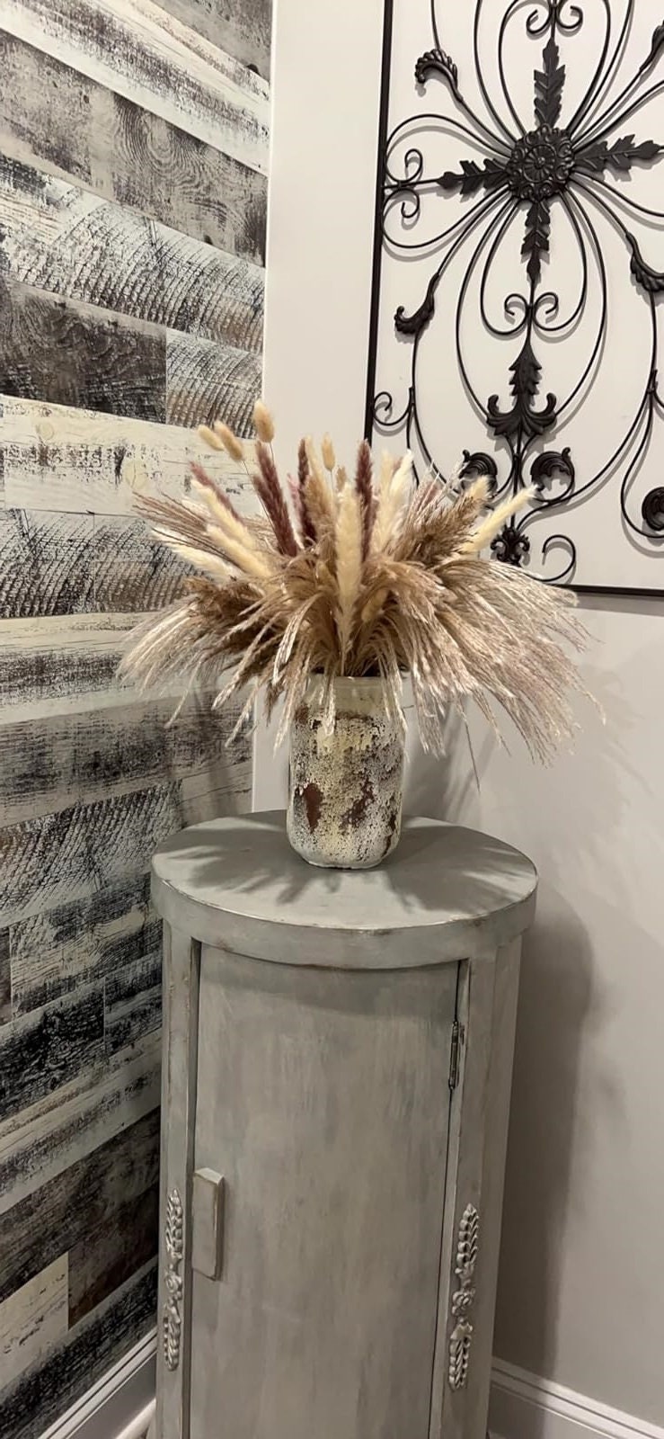 Large Rustic Farmhouse Ceramic Vase Table Centerpiece Shelf Decorative ...