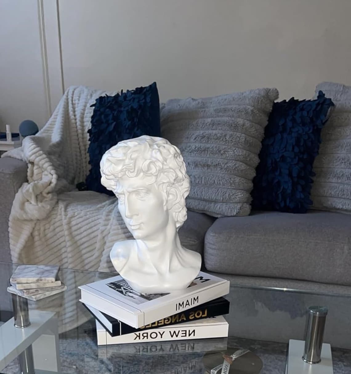 Roman Bust Greek Mythology Sculpture Home Decor Accent Table ...