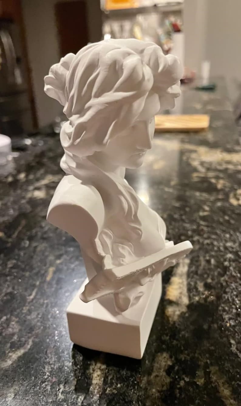 Coffee Table Centerpiece Greek Goddess Statue Decor White Resin Artemis ...