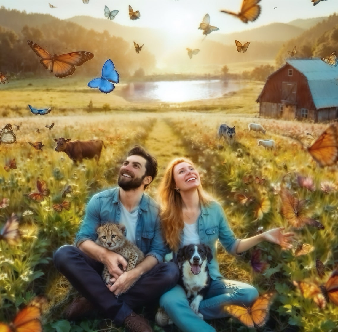 Custom Realistic Paradise Portrait - 2 People - Etsy