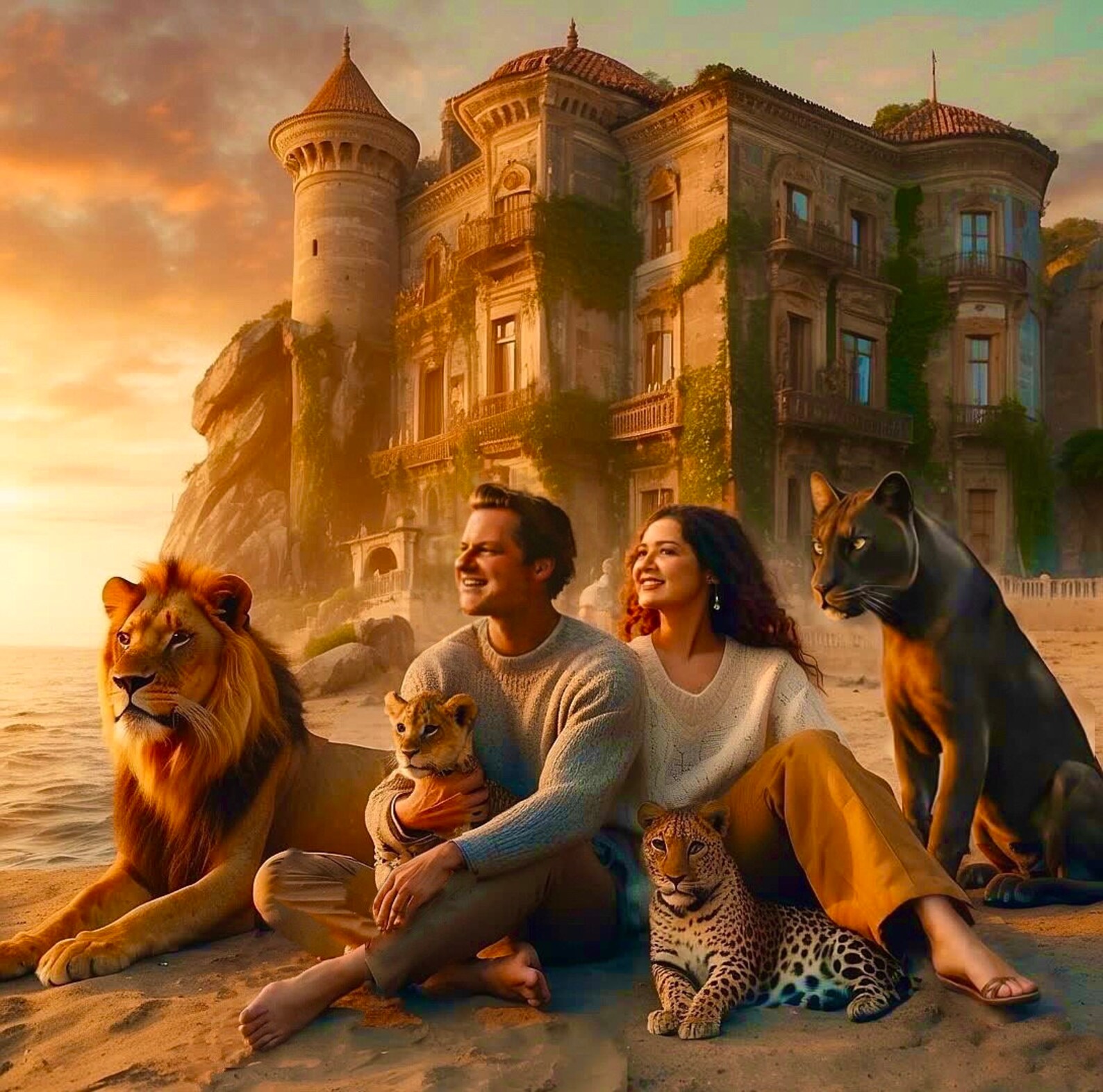 Custom Realistic Paradise Portrait - 2 People - Etsy