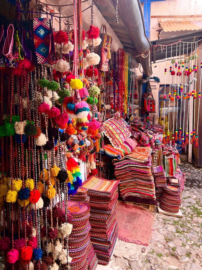 Rug / Peruvian Frazada / Colorful / Ethnic / Handmade / Vintage Rug ...