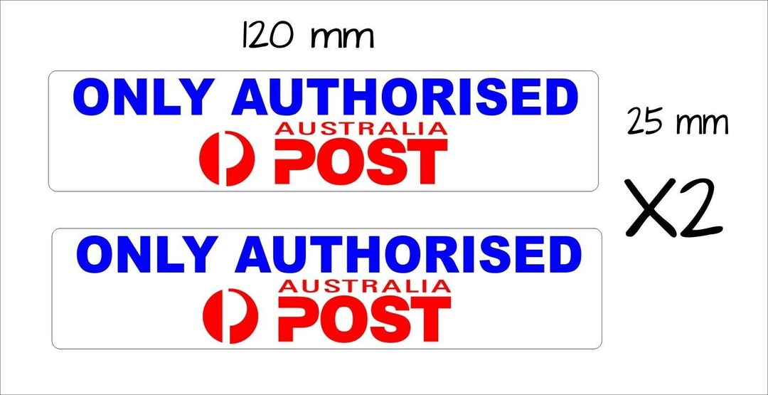 Australia Post Only Stickers TWO (2) 120 X 25 Mm Each - Etsy