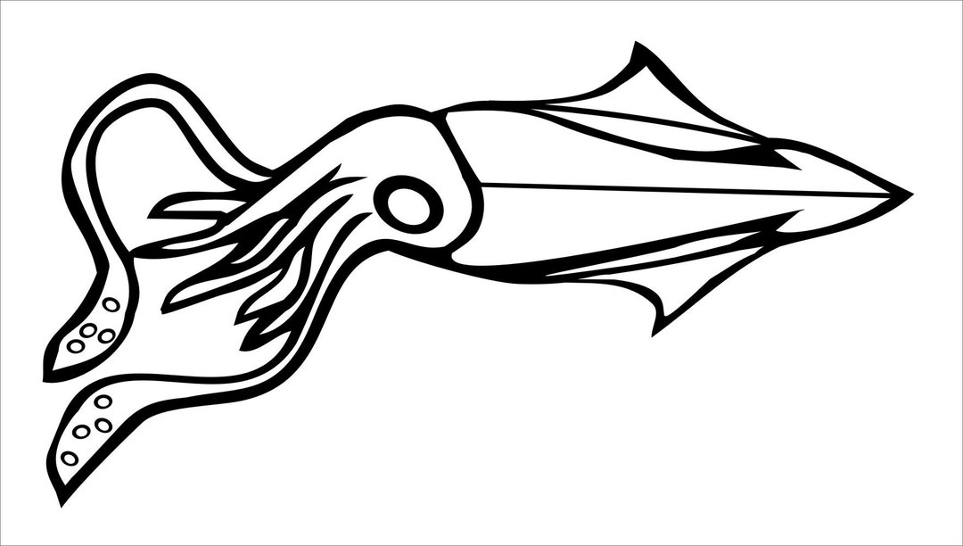 SQUID Vinyl Decal 260 X 140 Mm Choose Your Color - Etsy