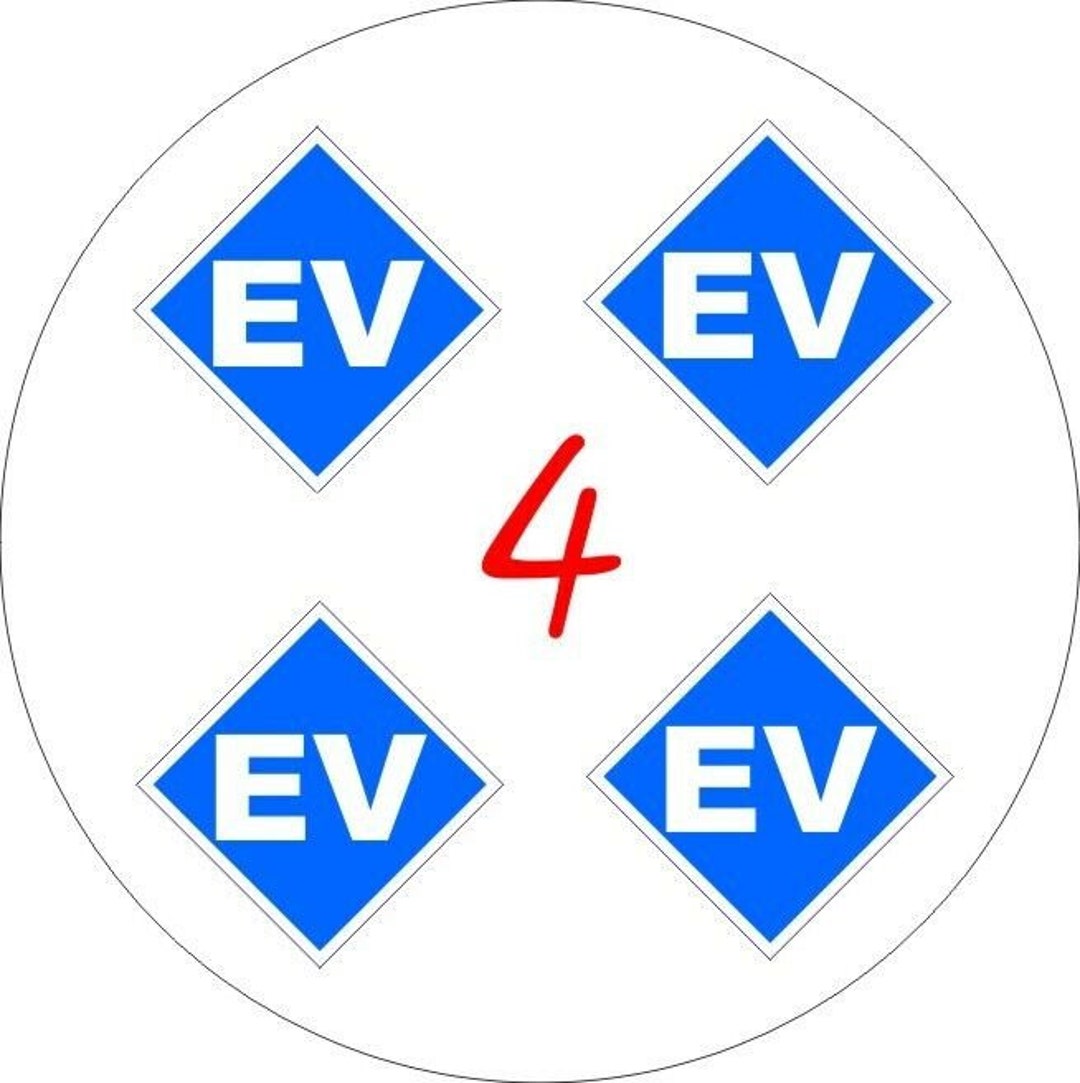Electric Vehicle EV Stickers FOUR (4) 30 Mm Each - Etsy Australia